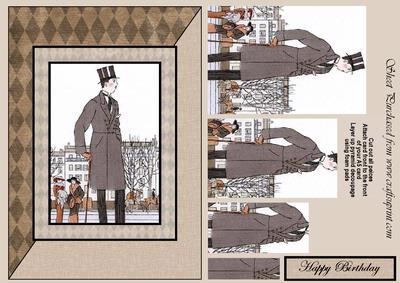Victorian Gentleman Card Front - CUP24970_176 | Craftsuprint