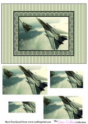 Fighter Plane Card Front - CUP36523_176 | Craftsuprint