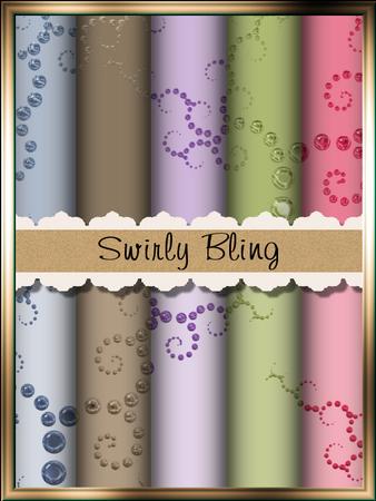 Swirly Bling Paper Pack - CUP51292_176 | Craftsuprint