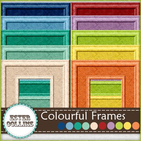 10 Satin Embossed Colourful Frames - CUP638600_176 | Craftsuprint