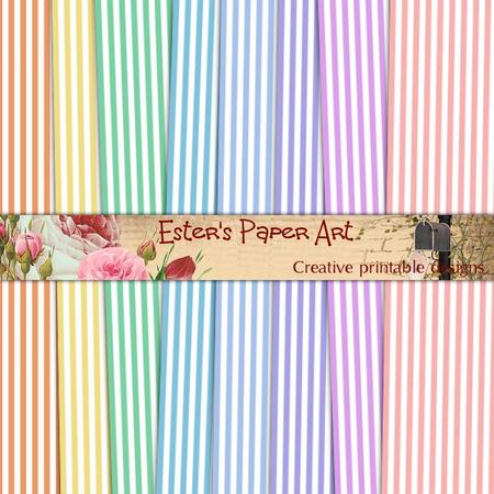 Striped Paper Pack - CUP671217_176 | Craftsuprint