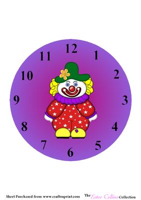 Clown Clock Face - CUP67198_176 | Craftsuprint