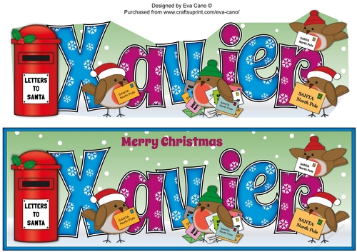 Christmas Robins with letters to Santa XAVIER large dl - CUP1001736_750 ...