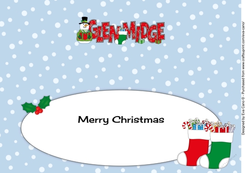 Merry Christmas from GLENMIDGE large dl insert - CUP1004430_750 ...
