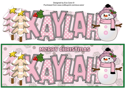 Cute Snowman KAYLAH large dl - CUP1005610_750 | Craftsuprint
