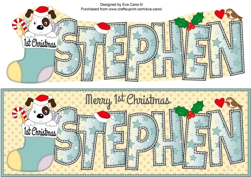 Patch 1st Xmas STEPHEN large dl - CUP1007269_750 | Craftsuprint