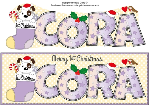 Patch 1st Xmas CORA large dl - CUP1010807_750 | Craftsuprint
