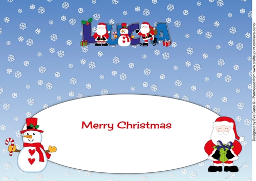 Santas & Snowman LUCA large dl insert - CUP1013547_750 | Craftsuprint