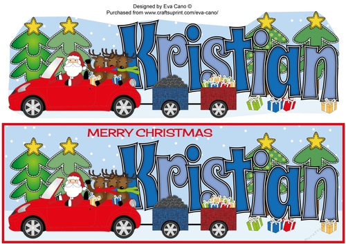 Santas Car & trailers KRISTIAN large dl - CUP1014508_750 | Craftsuprint