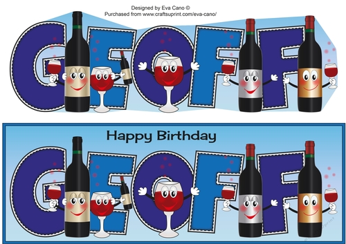 Funny Red Wine GEOFF large dl - CUP1020543_750 | Craftsuprint
