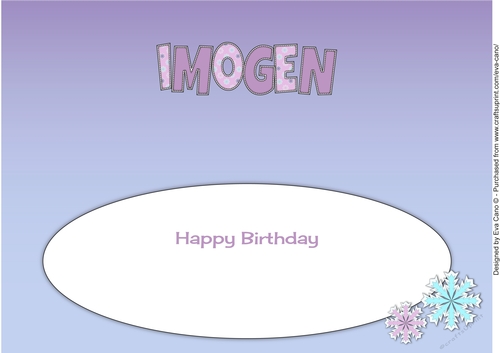Snow Letters IMOGEN large dl insert - CUP1035055_750 | Craftsuprint