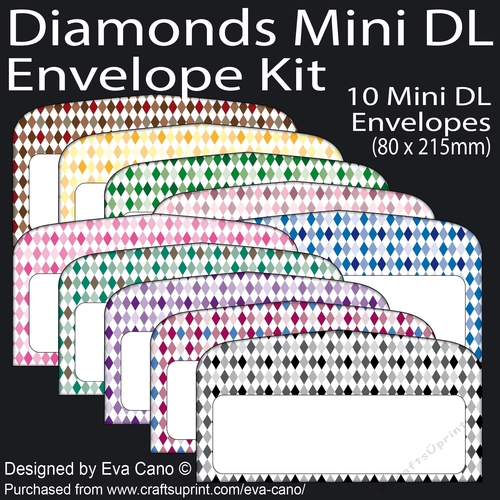 Diamonds Mini DL Envelope Kit - CUP1061161_750 | Craftsuprint