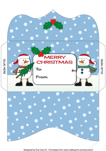 Friendly Snowmen Money Wallet 6 - CUP1086126_750 | Craftsuprint