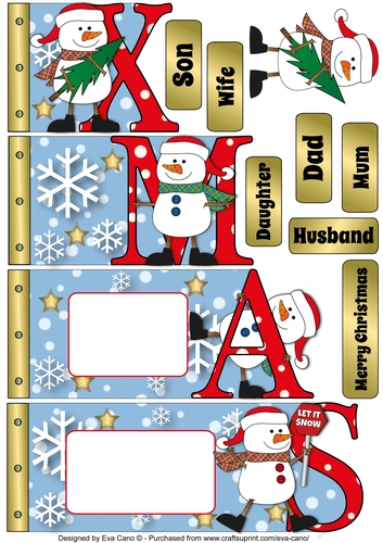 Friendly Snowmen Christmas Word Book - CUP1086399_750 | Craftsuprint