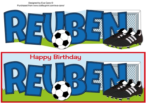 Football Boots & Football REUBEN large dl - CUP1114858_750 | Craftsuprint