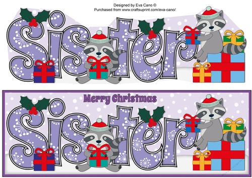 Christmas Rocky the Racoon with presents SISTER large dl - CUP1173770 ...