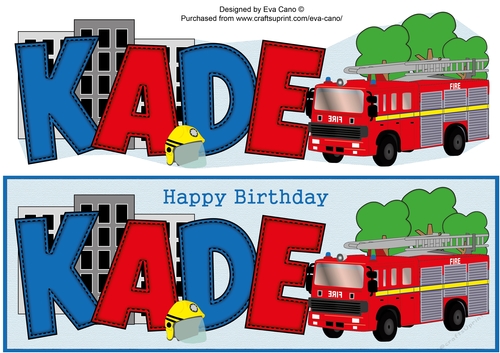 Fire Engine KADE large dl - CUP1173898_750 | Craftsuprint