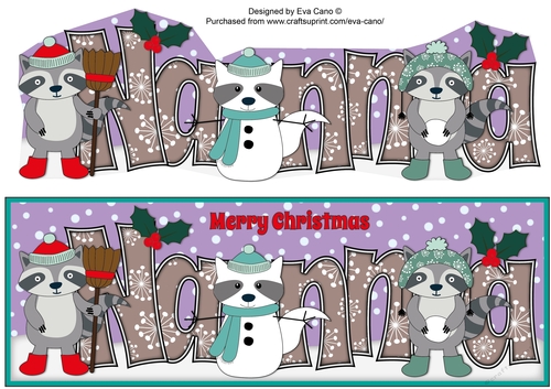 Christmas Rocky the Racoon with Snowracoon NANNA large dl - CUP1174429 ...