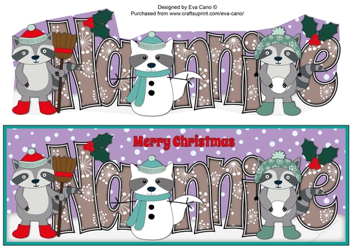 Christmas Rocky the Racoon with Snowracoon NANNIE large dl - CUP1174430 ...