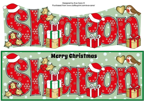 Christmas SHARON large dl - CUP1176655_750 | Craftsuprint