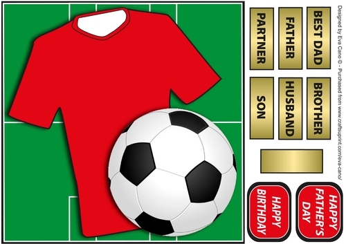 Football Fan in Red 2 8x8 - CUP1179021_750 | Craftsuprint