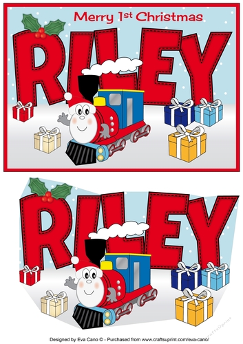 Christmas Terry the Train RILEY 1st A5 - CUP1183257_750 | Craftsuprint