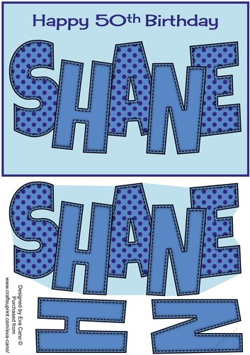 SHANE 50th A5 - CUP1183922_750 | Craftsuprint