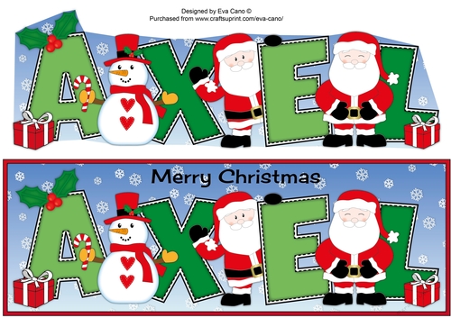 Santas & Snowman AXEL large dl - CUP1184441_750 | Craftsuprint
