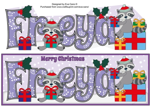 Christmas Rocky the Racoon with presents FREYA large dl - CUP1187507 ...