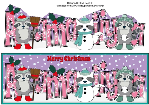 Christmas Rocky the Racoon with Snowracoon AAMAIIYA large dl ...