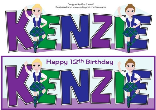 Highland Dancing Girls KENZIE 12th large dl - CUP1197251_750 | Craftsuprint
