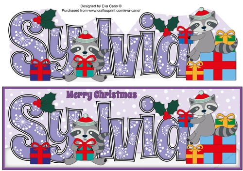 Christmas Rocky the Racoon with presents SYLVIA large dl - CUP1199110 ...