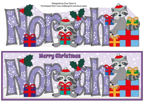Christmas Rocky the Racoon with presents NORAH large dl - CUP1199112 ...