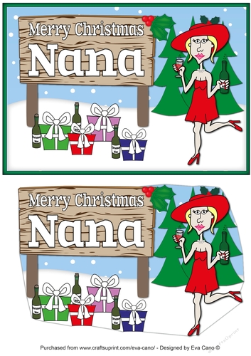 Patsy celebrating Christmas NANA a5 - CUP1227602_750 | Craftsuprint