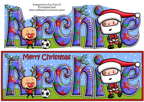 Jolly Santa playing Football ARCHIE large dl - CUP1240783_750 ...