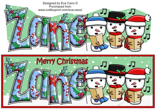 Jolly Snowmen Christmas Carolling ZANE large dl - CUP1251892_750 ...