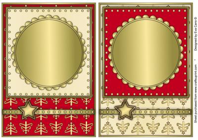 Christmas Blank Card Fronts in Red and White - CUP125604_750 | Craftsuprint