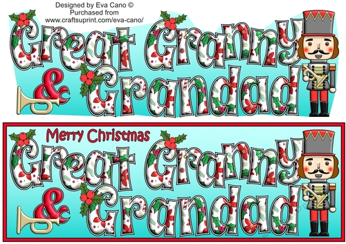 Christmas Nutcracker with bugle GREAT GRANNY & GRANDAD large dl ...