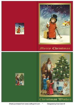 Vintage Christmas Notelets 5 - CUP129061_750 | Craftsuprint