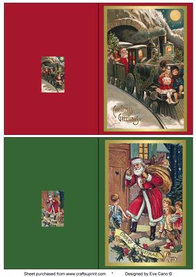 Vintage Christmas Notelets 6 - CUP129063_750 | Craftsuprint