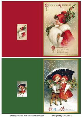 Vintage Christmas Notelets 8 - CUP130546_750 | Craftsuprint
