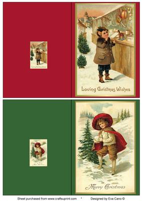 Vintage Christmas Notelets 13 - CUP130585_750 | Craftsuprint