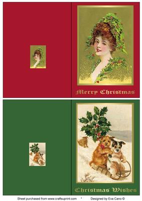 Vintage Christmas Notelets 27 - CUP133875_750 | Craftsuprint