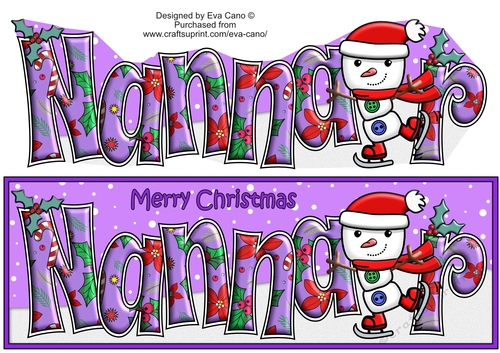 Jolly Snowman Skating NANNAR large dl - CUP1344628_750 | Craftsuprint