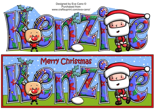 Jolly Santa playing rugby KENZIE large dl - CUP1345681_750 | Craftsuprint