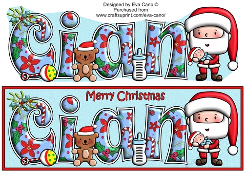 Jolly Santa with Baby CIAN large dl - CUP1348563_750 | Craftsuprint