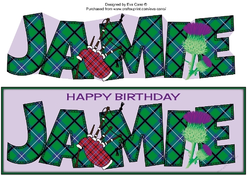 Scottish Theme JAMIE large dl - CUP1361313_750 | Craftsuprint