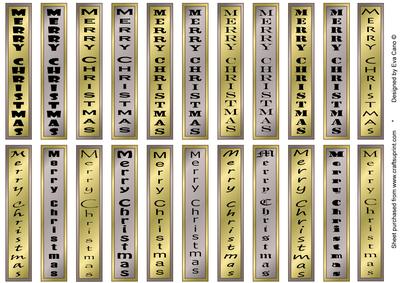 Merry Christmas Vertical Tags in Silver and Gold - CUP142294_750 ...