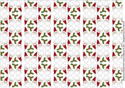 Santa Backing Paper (white) - CUP152283_750 | Craftsuprint