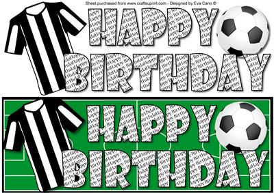 Football Fan Birthday (black & White) Large Dl - CUP157931_750 ...